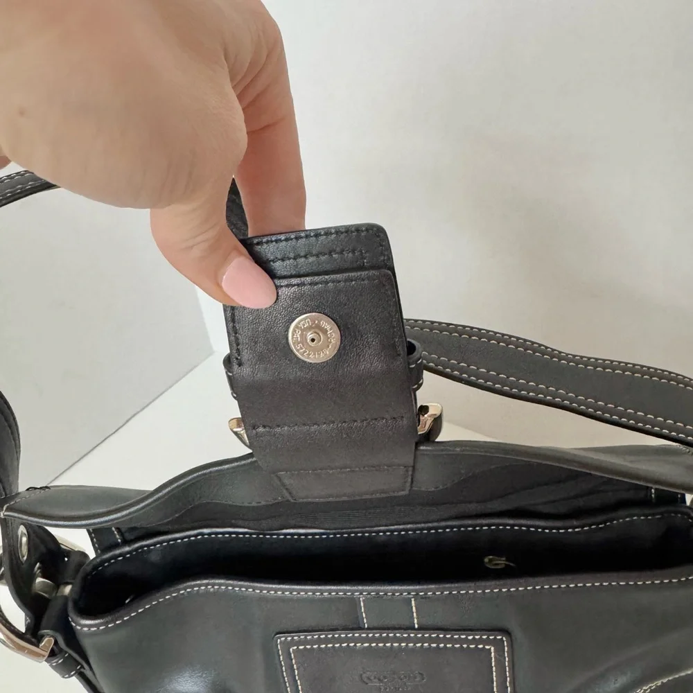 Coach | Bags | Coach 8a5 Soho Black Leather Flap Shoulder Bag Original ...